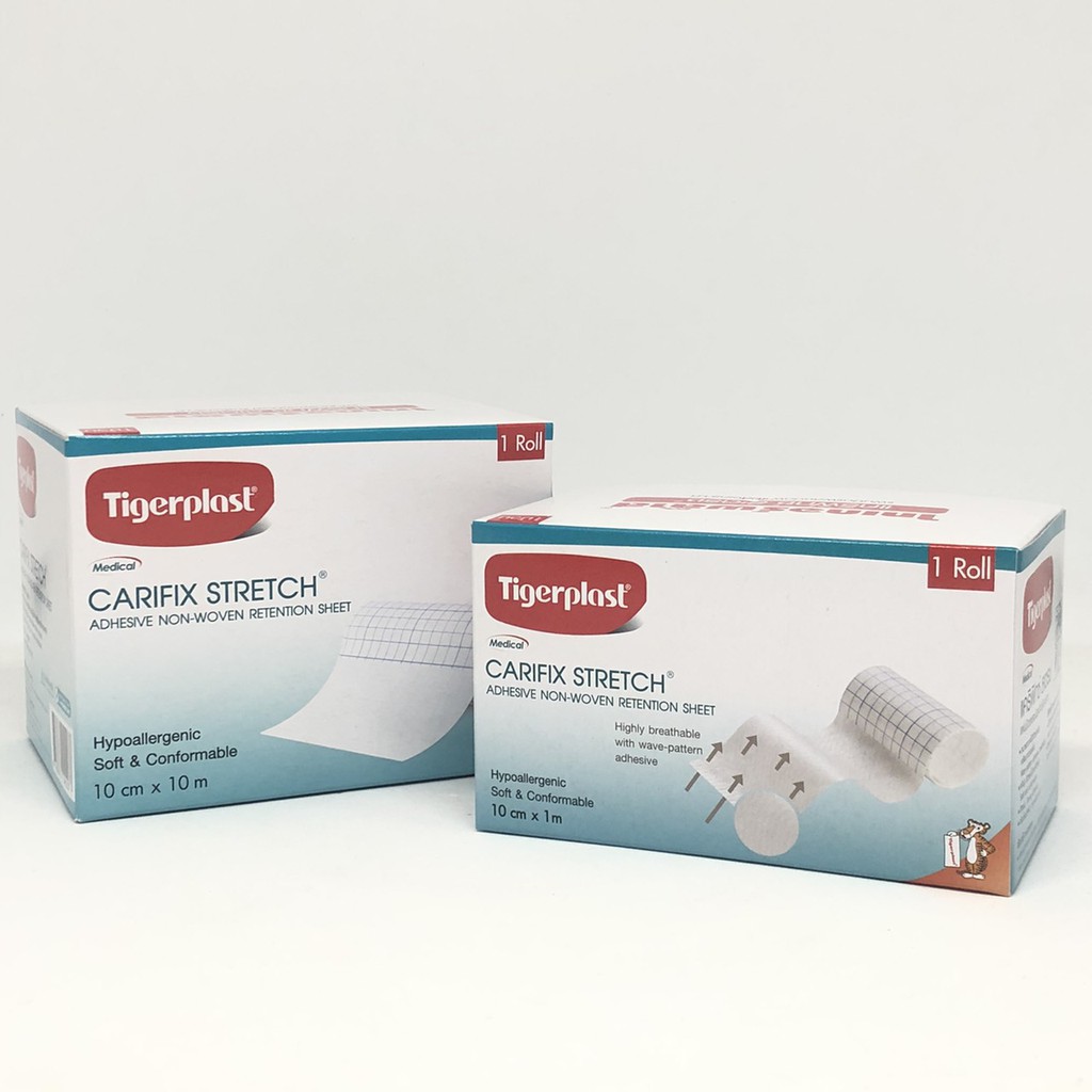 จัดโปรใหญ่ 10cm X 1m Tigerplast CARIFIX STRETCH แคริฟิกซ์ สเตรช แผ่นปิด ...