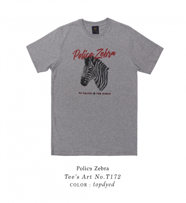 Police Zebra เสื้อยืดคอกลม Premium Cotton 100% ผู้ชาย/ผู้หญิง สีขาว,ดำ ...