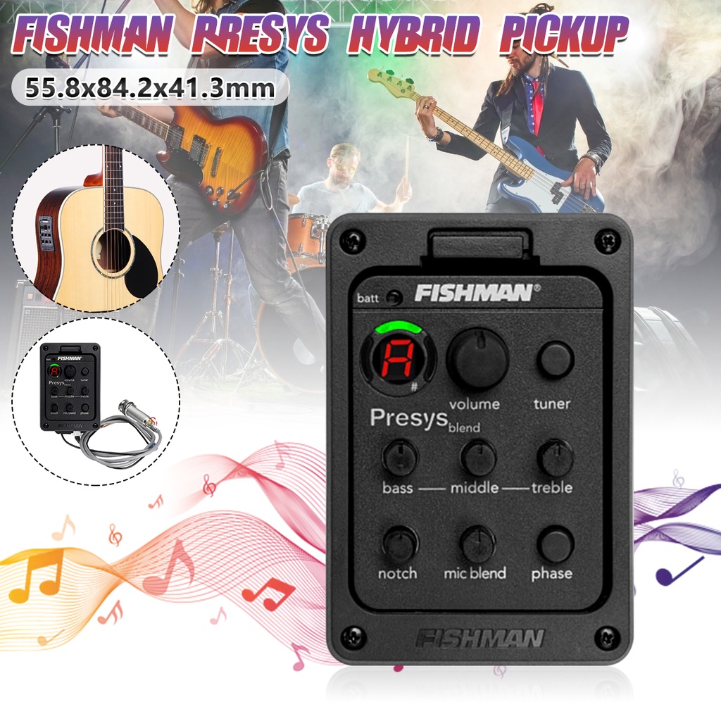 fishman isys+onboard preamps pickup box สําหรับกีตาร์ไฟฟ้า/อะคูสติก eq ...