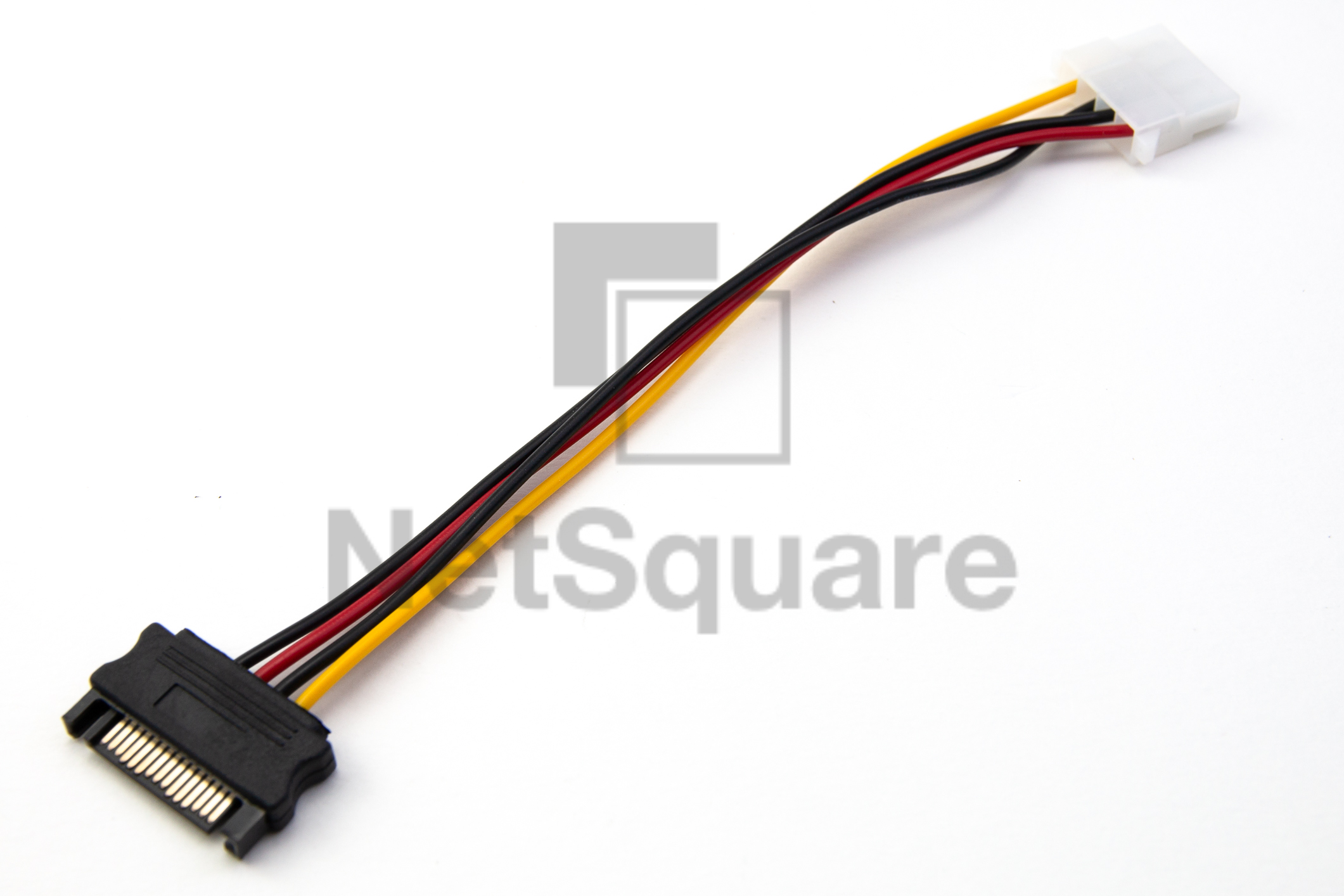 4-Pin IDE Male Molex to 15-Pin SATA Male HDD Power Adapter Cable สาย ...