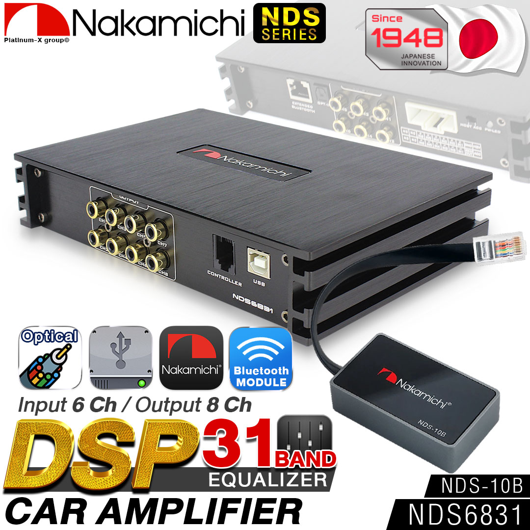 NAKAMICHI DSP AMPLIFIER NDS6831 31BAND Bluetooth Optical USB / INPUT 6 ch/OUTPUT 8 ch / Hi Res ...