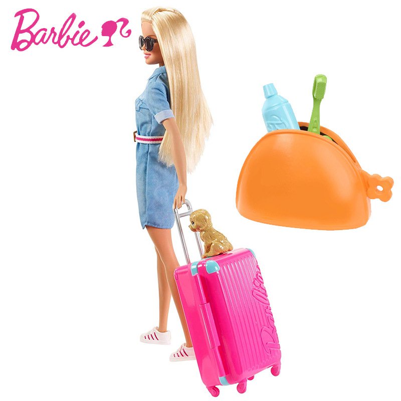 Barbie Doll Travel Set Contains DollVery Beautiful And Exquisite Can Be ...