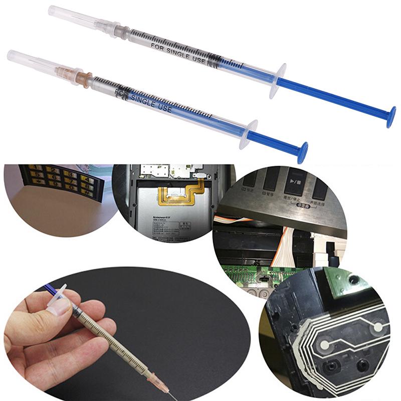 TEHE 0.2/0.7ML Silver Conductive Adhesive Glue Wire Conduction Paste ...