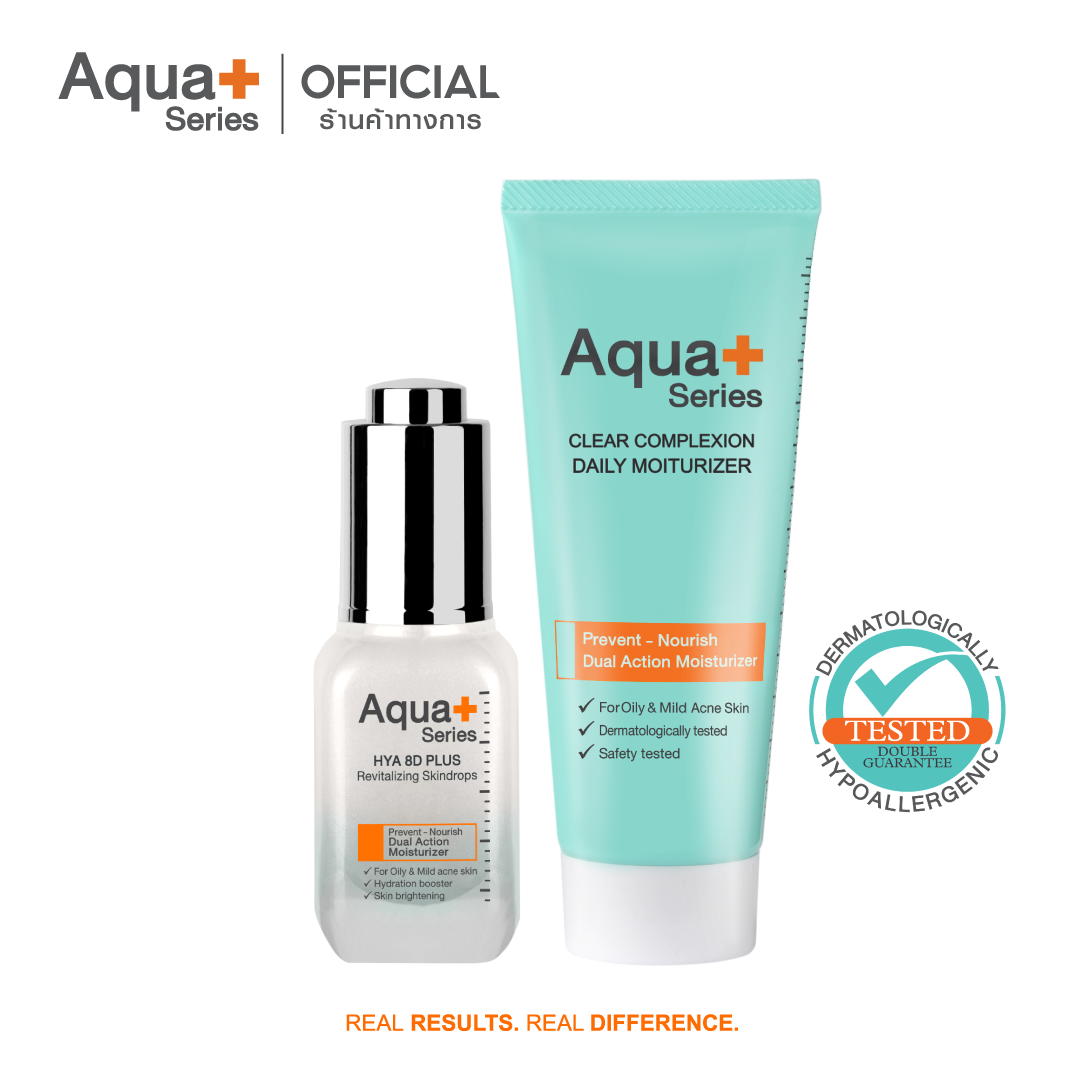 (ส่งฟรี) AquaPlus HYA 8D PLUS Revitalizing Skindrops 20 ml. & Clear ...