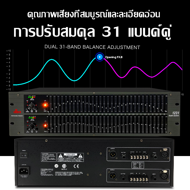 DBX 1231 EQ อีคิวแต่งความถี่เสียง อีควอไลเซอร์ Dual 31-Band Graphic ...