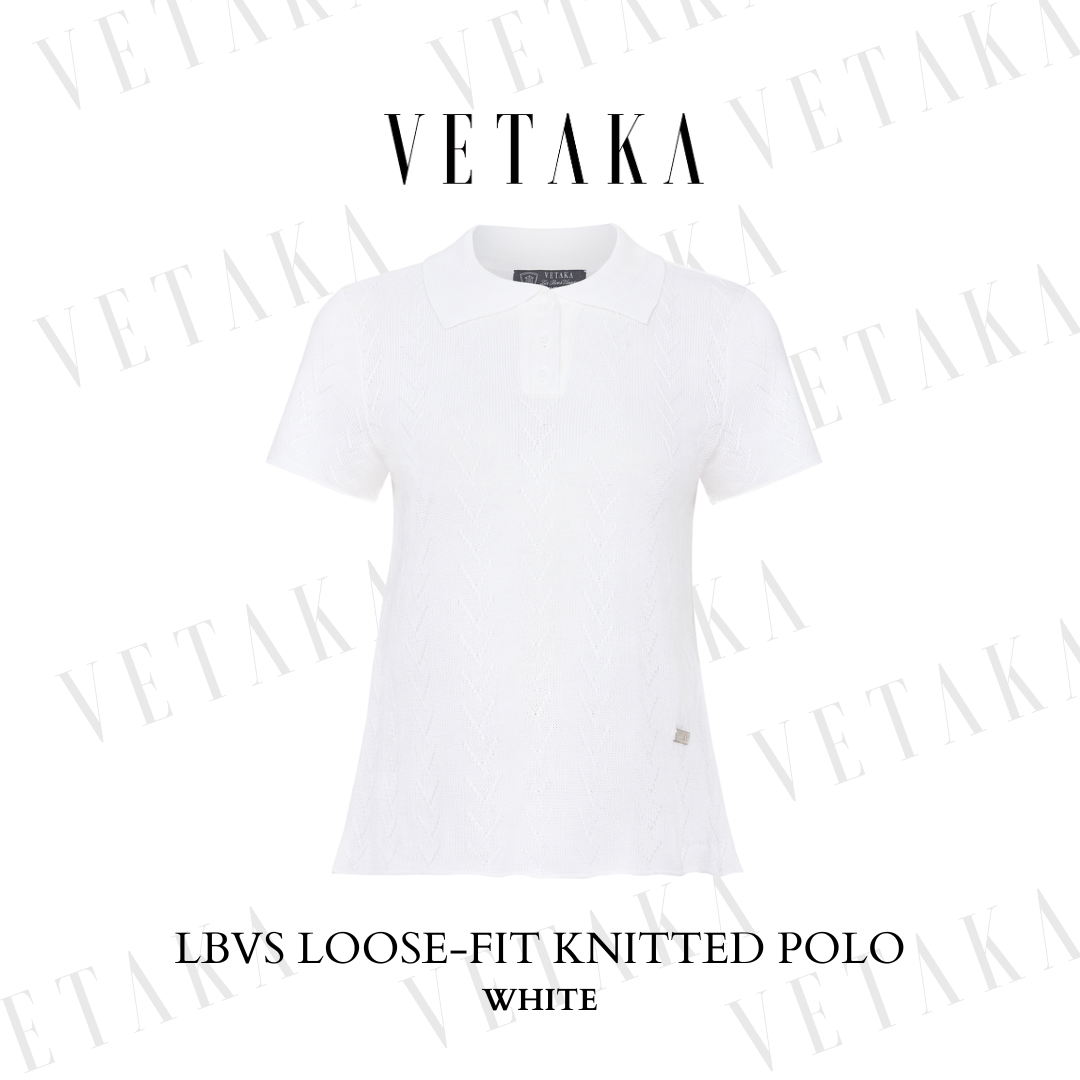 VETAKA LBVs Loose-fit Knitted Polo (เสื้อโปโลไหมพรม ทรงหลวม ทอลายV ...