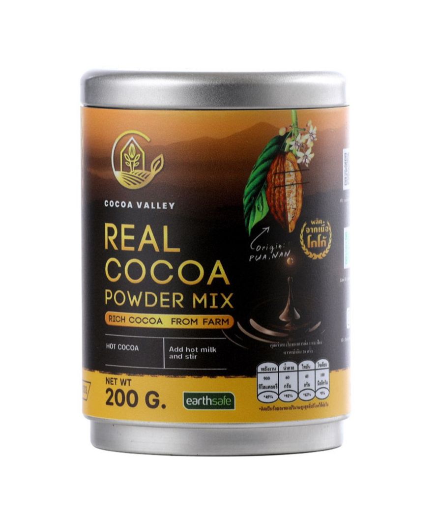 Cocoa Vallev Real Cocoa Powder Mix 200g. โกโก้ วัลเลฟ ผงโกโก้ เรียลม ...