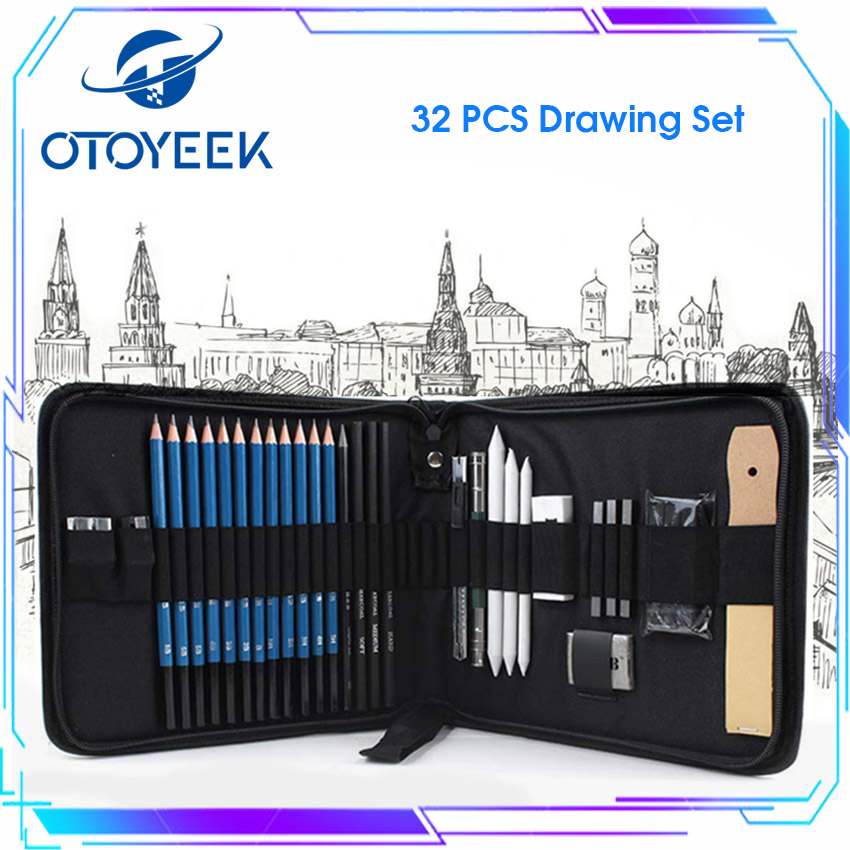 OTOYEEK ชิ้นวาดดินสอสเก็ตช์ภาพดินสอสเก็ตช์ภาพชุด Professional Art Kit ...