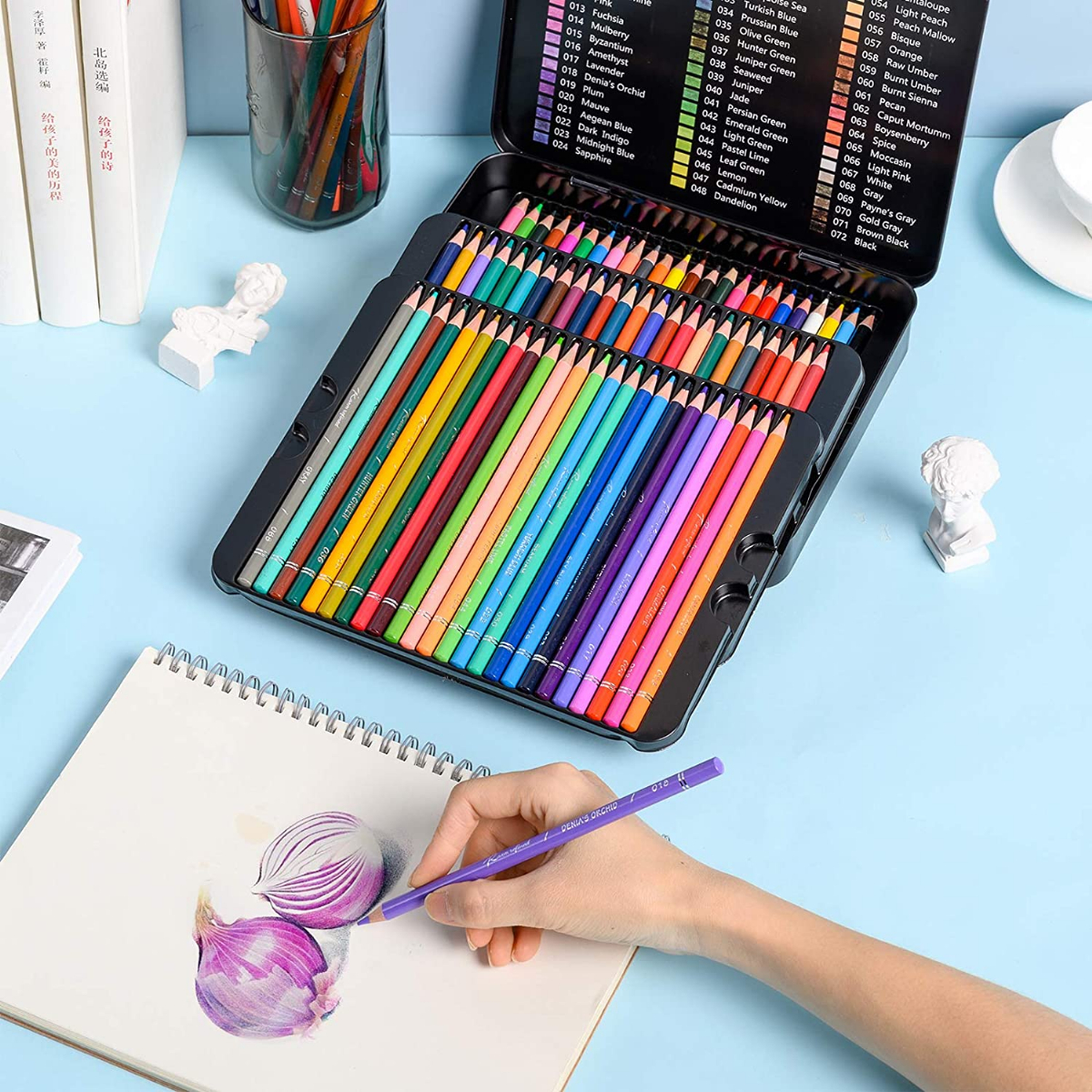 RAAM REFINED 72 Premium Colored Pencils for Adult Coloring,Artist Soft ...