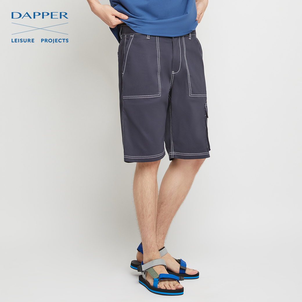 DAPPER x LEISURE PROJECTS กางเกงขาสั้น Cargo Short สีกรม | Lazada.co.th