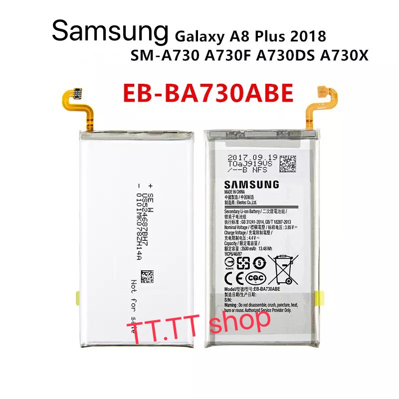 แบตเตอรี่ แท้ Samsung Galaxy A8 Plus A8 2018 SM-A730 A730F A730DS A730X EB-BA730ABE 3500mAh ...