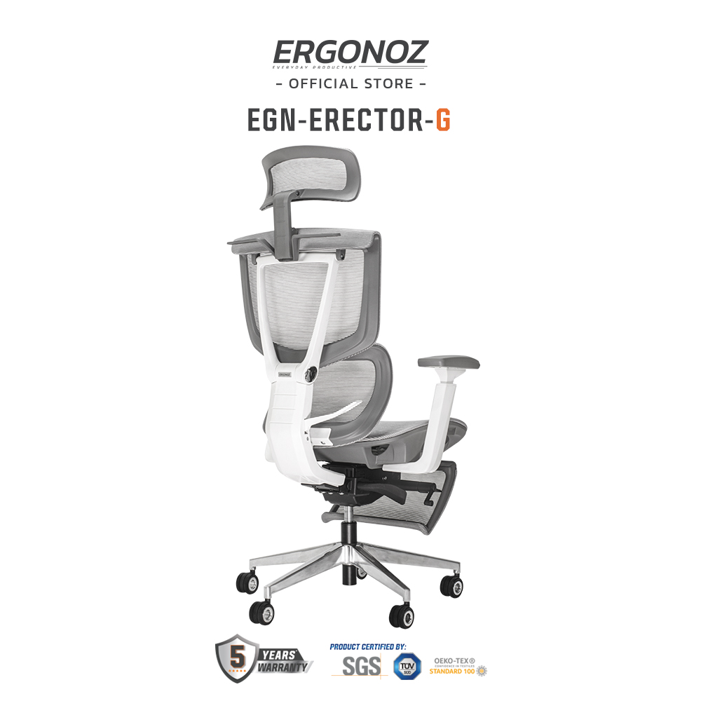 By-Order ERGONOZ ERECTOR ACTIVE LUMBAR ERGONOMIC CHAIR (LIGHT GREY) FN4-000319 - IT CITY - ThaiPick