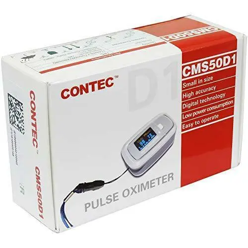 CONTEC เครื่องวัดออกซิเจนในเลือด วัดออกซิเจน วัดชีพจร Fingertip Pulse ...