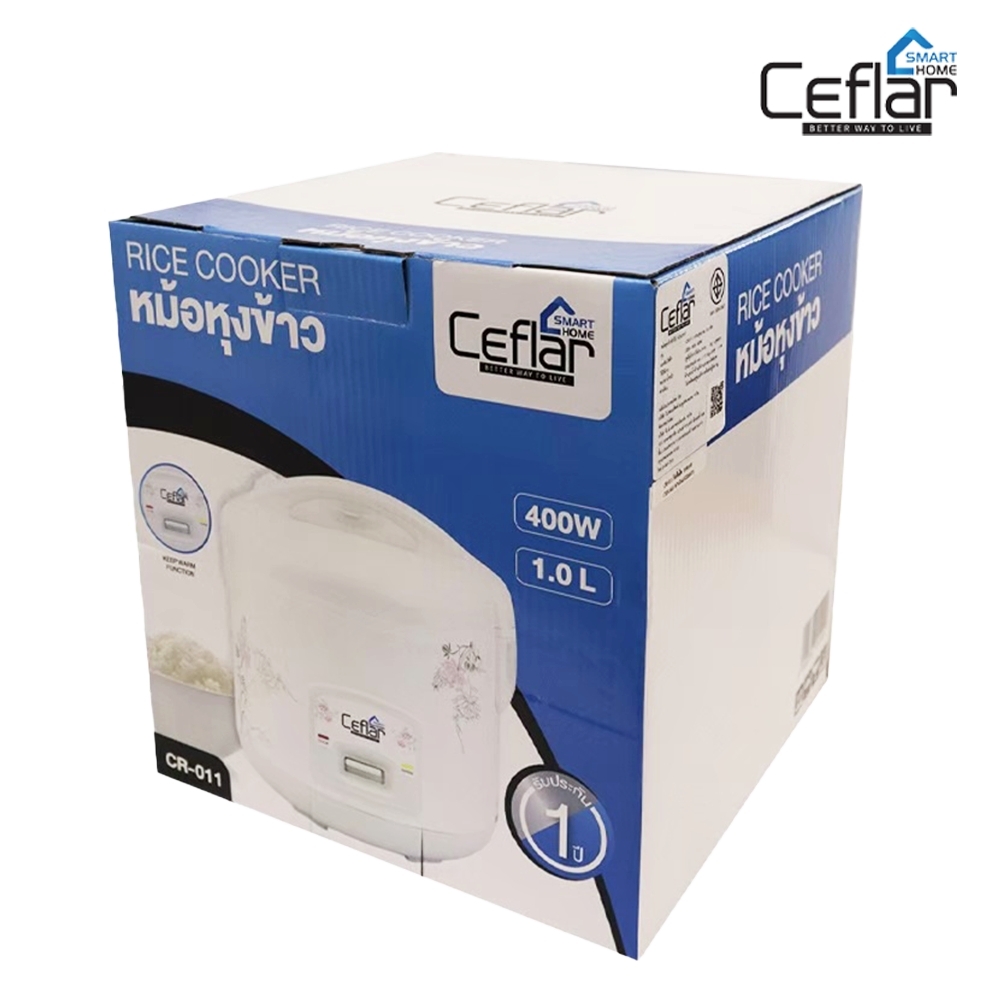 Ceflar หม้อหุงข้าวอุ่นทิพย์ ขนาด 1 ลิตร รุ่น CR-011 (คละลาย) - ST Smart Shop - ThaiPick