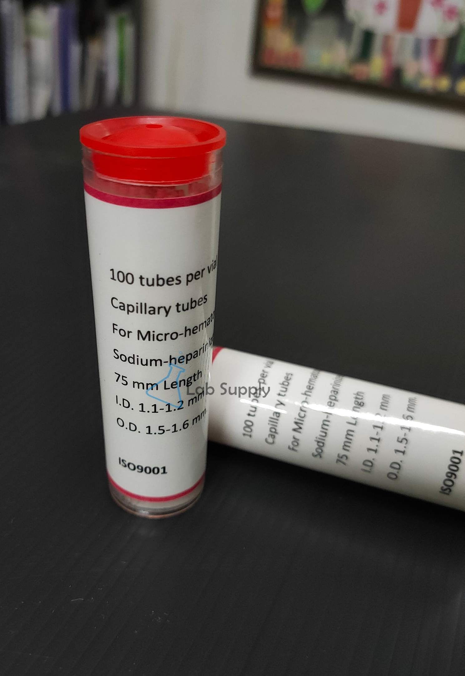 Capillary Tube 75 mm, Hematocrit Red tubes, ฮีมาโตคริต, หลอดคาปิลลารี่ ...