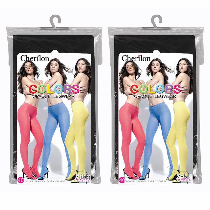 Cherilon (2 คู่) ถุงน่องกางเกง เชอรีล่อน สีดำ กระชับ ไม่ย้วย ใส่สบาย MIX MATCH กับเสื้อผ้าหลาก ...