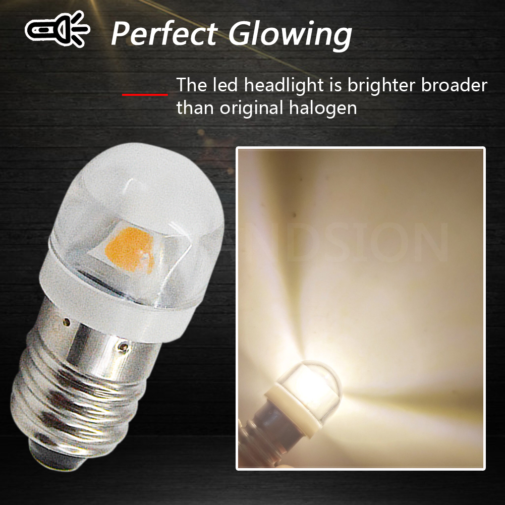 2Pcs Lampshade E10 LED Bulb 3V 6V 12V 1SMD Lamp 5050 Warm White Screw ...