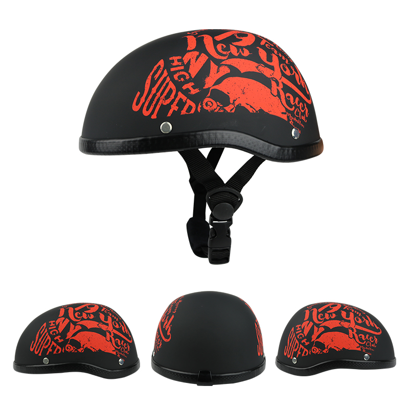 Adult Motorcycle Half Face Vintage Helmet Hat Cap Motorcross Moto ...