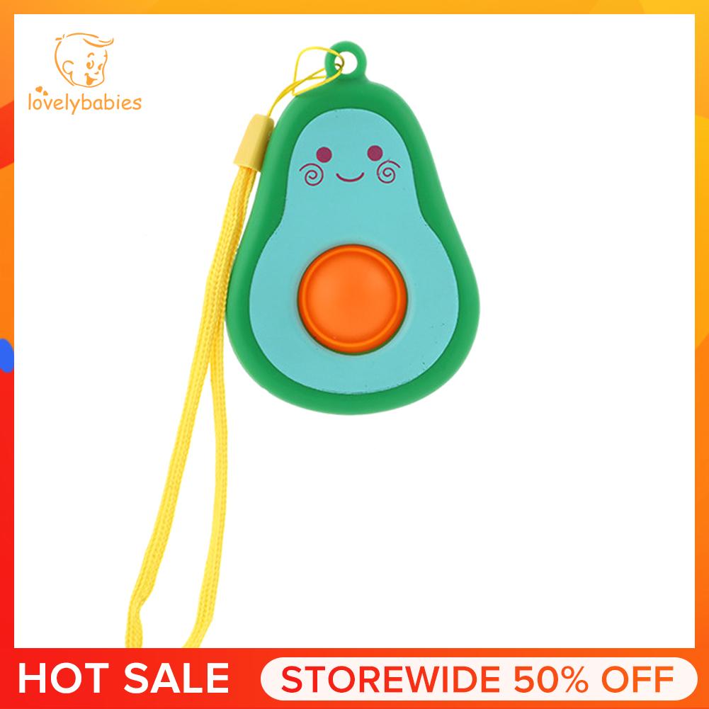Dimple Fidget ของเล่นซิลิโคน Push Bubble Avocado จี้ออทิสติบรรเทาความ ...