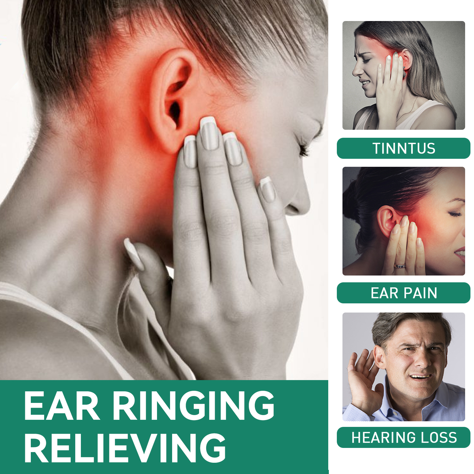 EELHOE Tinnitus ear drops clean earwax relieve tinnitus back of ear ear ...