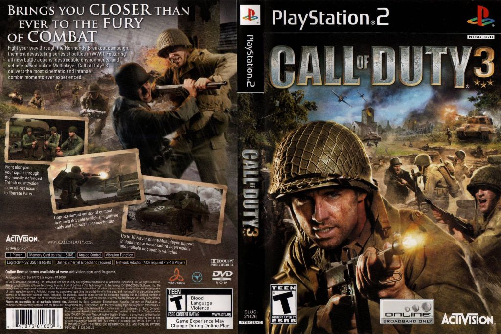 แผ่นเกมส์ PS2 Call of Duty 3 คุณภาพ ส่งไว | Lazada.co.th