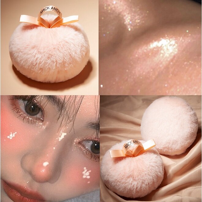 Mack andy Glitter Puff พัฟตบตัววิ้ง ไฮไลทลูกวิ้งค์ ใช้ได้ทั้งตัว ผิววิง ...