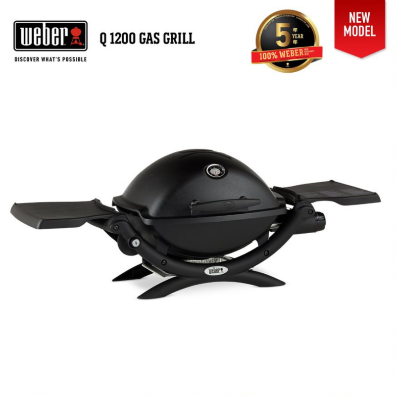 5 years warranty เตาแก๊สปิ้งย่าง WEBER BBQ Outdoor Gas Grill - Q1200 High Lid | Lazada.co.th
