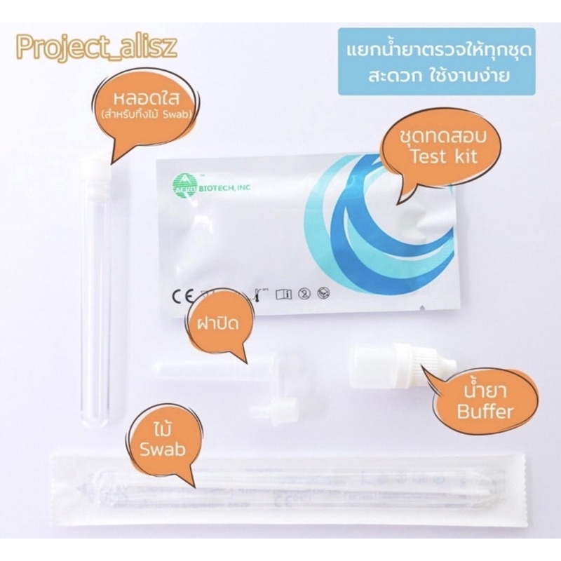 ชุดตรวจโควิด(1 เทส) COVID-19 (SARS-CoV-2) Antigen Test Kit (USA) Acro ...