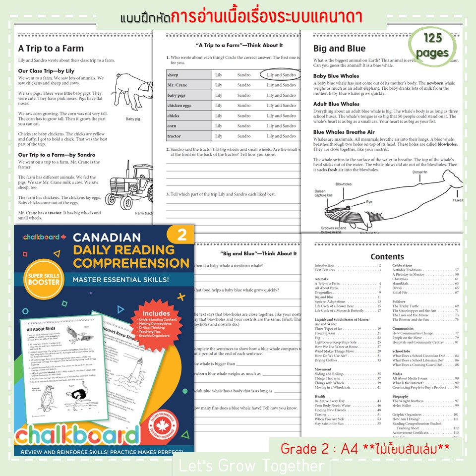 แบบฝึกหัดการอ่านเนื้อเรื่องระบบแคนาดา Canadian Daily Reading ...