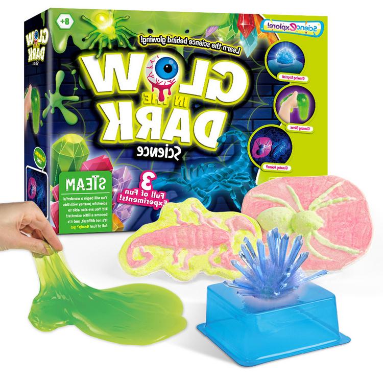 Crystal Growing Kit Glow In The Dark Slime Science Kits for Kids Age 8 ...