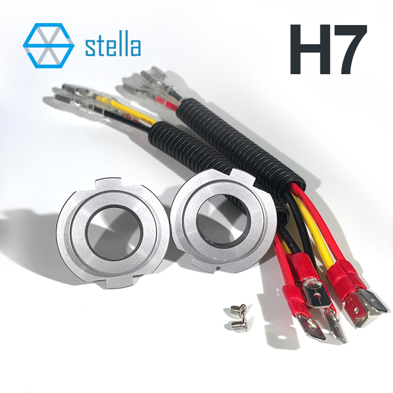 G7 Mini-lens H4H7 adaptor and spare wire changing H4 H7 socket to each ...
