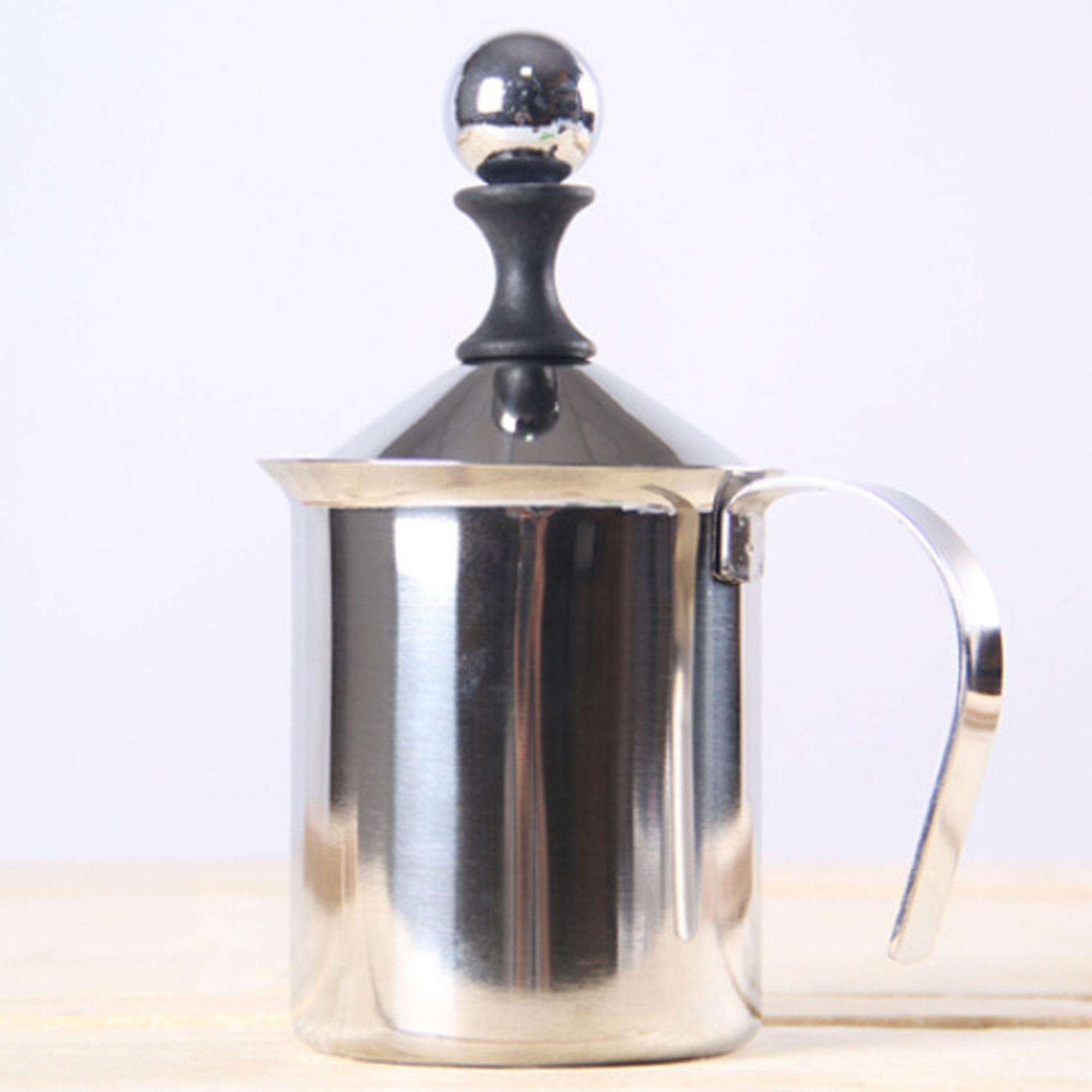 400ml Stainless Steel Double Mesh Milk Creamer Foamer Manual Milk ...