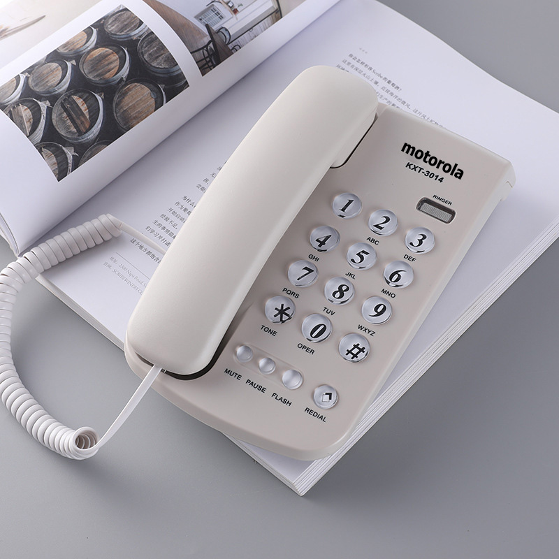 Motorola KXT-3014 ปุ่มโทรศัพท์บ้านขนาดใหญ่แบบมีสายสำนักงานโทรศัพท์พื้นฐานสายโทรศัพท์พื้นฐานที่ ...