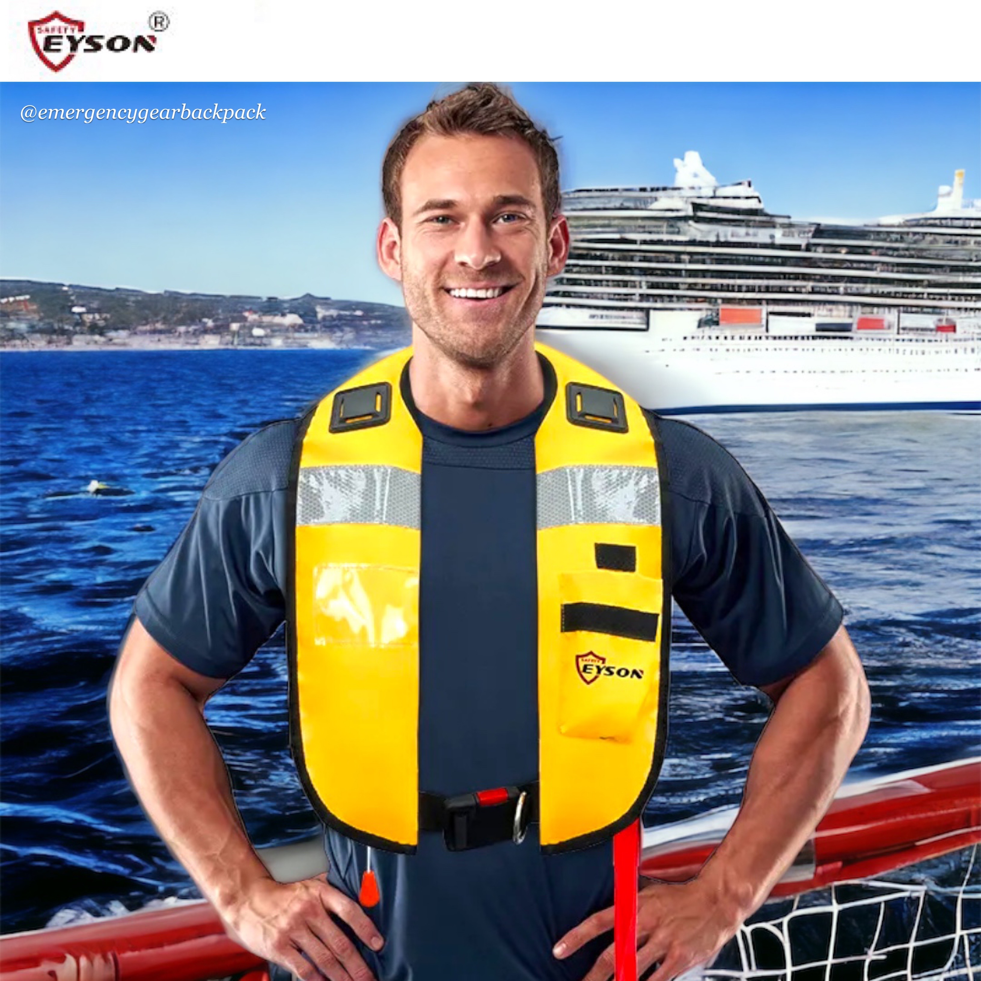 EYSON ES639720 Inflatable Life Jacket CE Certified ...