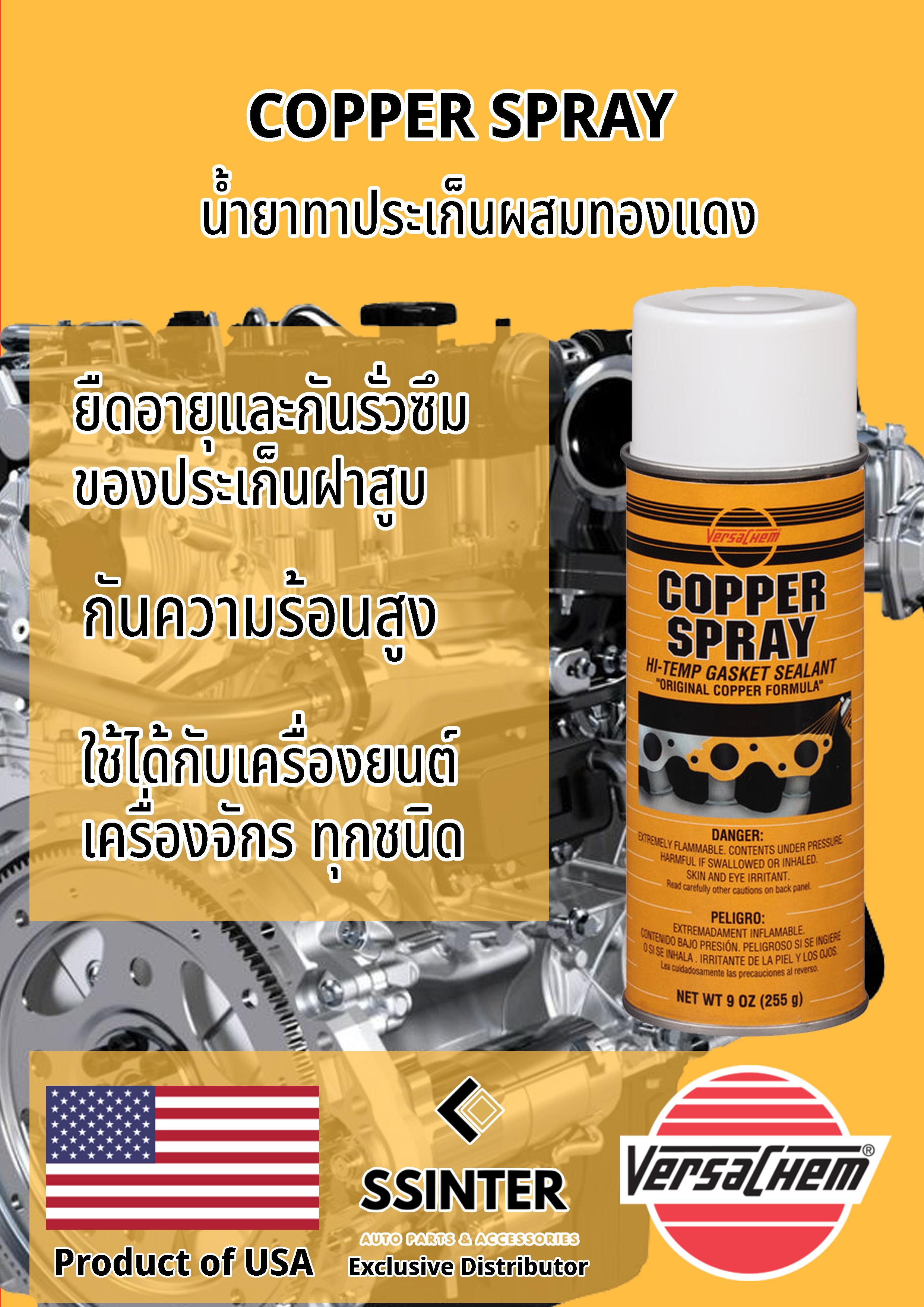 เวอร์ซาเคม น้ำยาทาปะเก็นผสมทองแดงชนิดสเปรย์ 9 ออนซ์ Versachem Copper ...