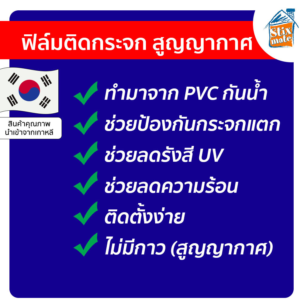 สติ๊กเกอร์สูญญากาศ ฟิล์มติดกระจก สติ๊กเกอร์ติดกระจก ฟิล์มฝ้า พร้อมส่ง ขนาด 90cm.x100cm.ขาวขุ่น ...