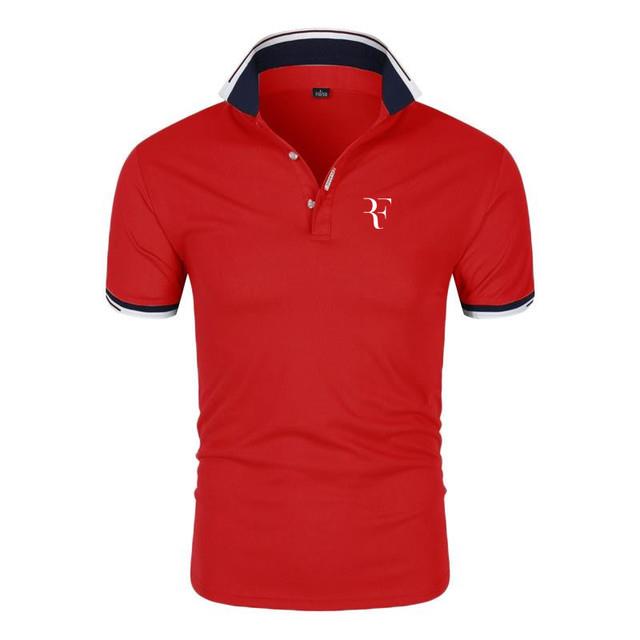 2021 New Men 39s and Women 39s Casual Polo Shirts RF roger federer logo Cotton Polo Shirts Short ...