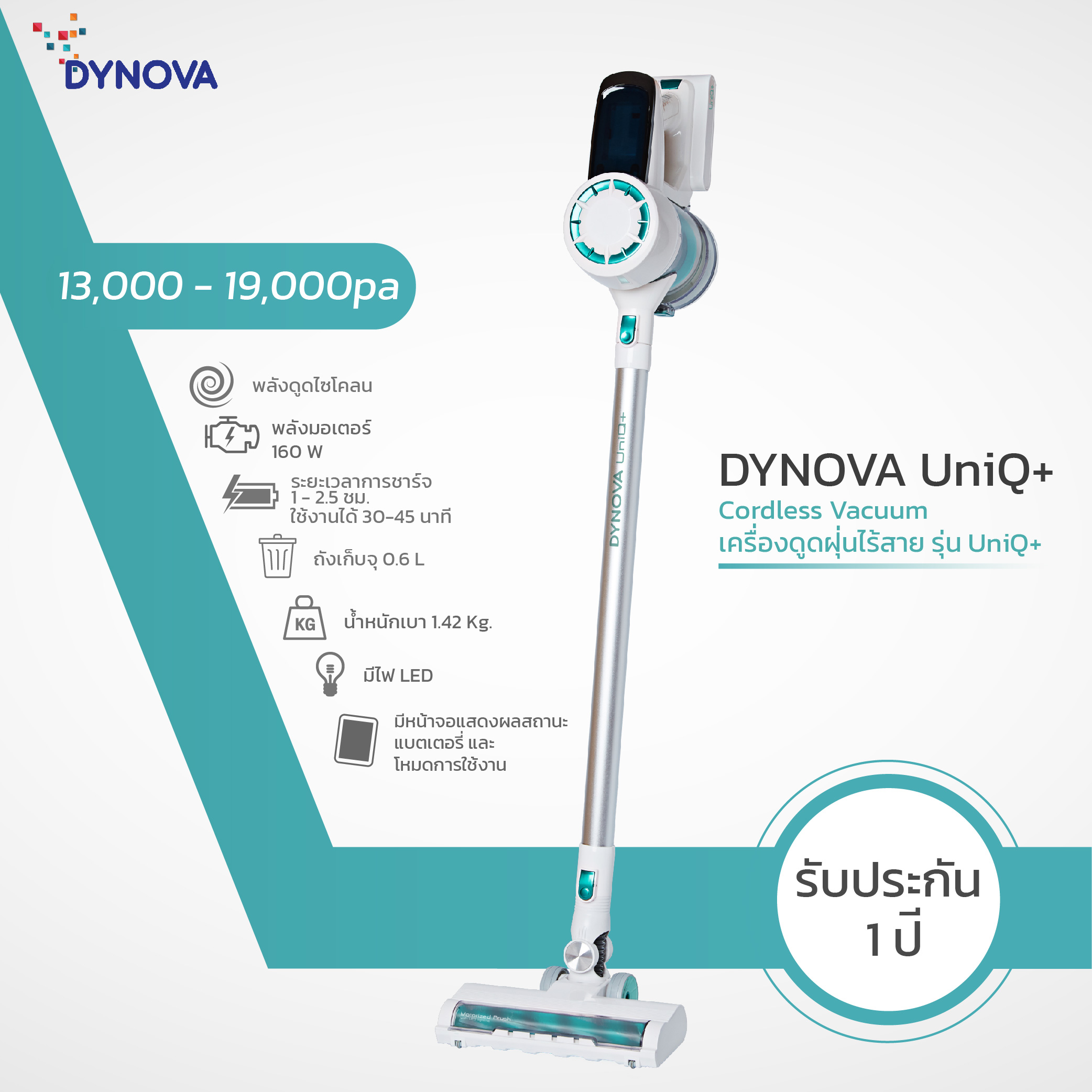 1 เครื่อง พร้อมถังขยะอัตโนมัติ DYNOVA ไดโนว่า เครื่องดูดฝุ่นมีสาย ...