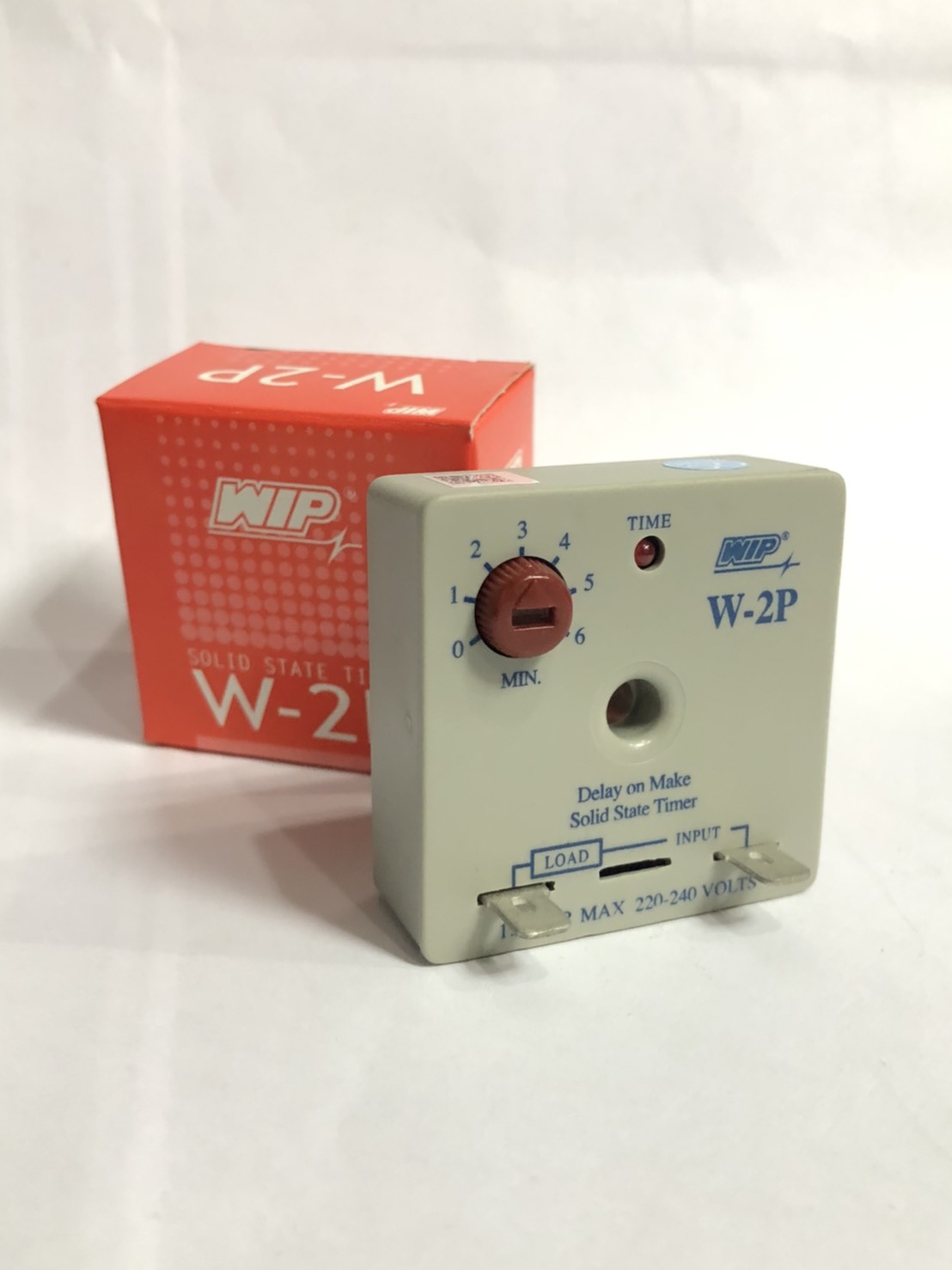WIP ไทม์เมอร์แอร์ รุ่น W-2P กล่องแดง ไทม์เมอร์ แบบหน่วงเวลา SOLID STATE TIMER / Delay on make ...