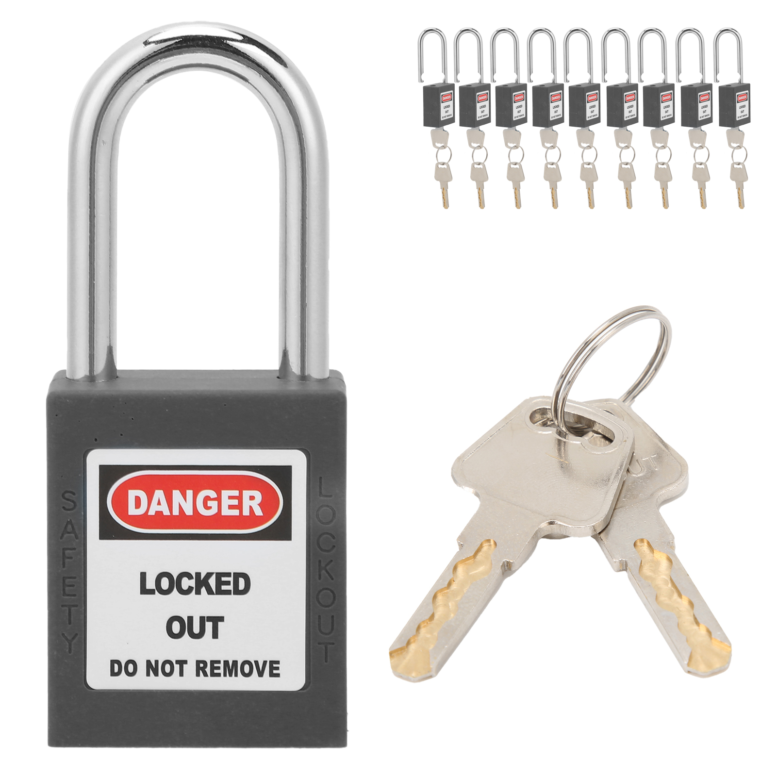 10 ชุด 1.5in Safety Padlocks Steel Beam Insulated Anti-Corrosion Lock ...