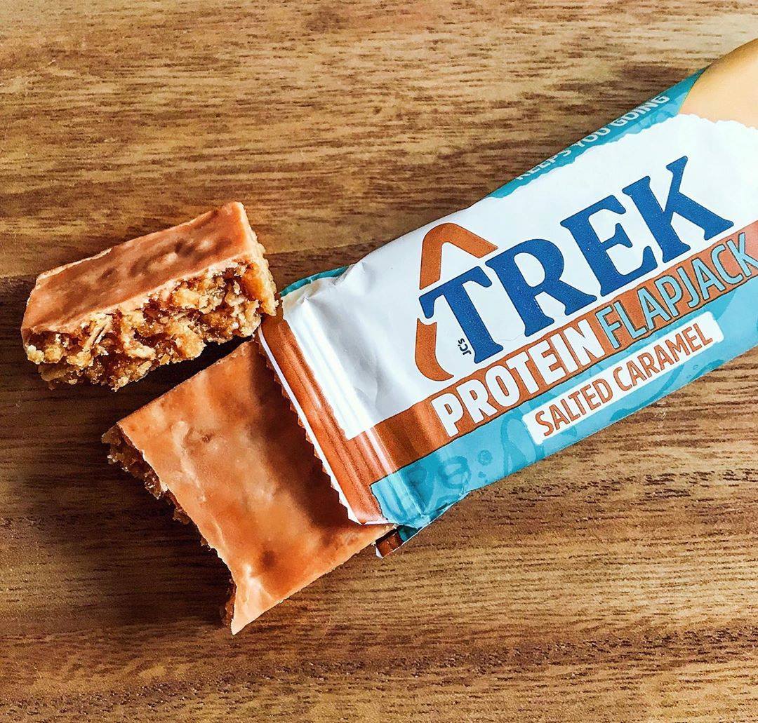 Trek Protein Flapjacks Salted Caramel 3 x 50g 150g เทรค โปรตีน แฟลกแจ็ค ...