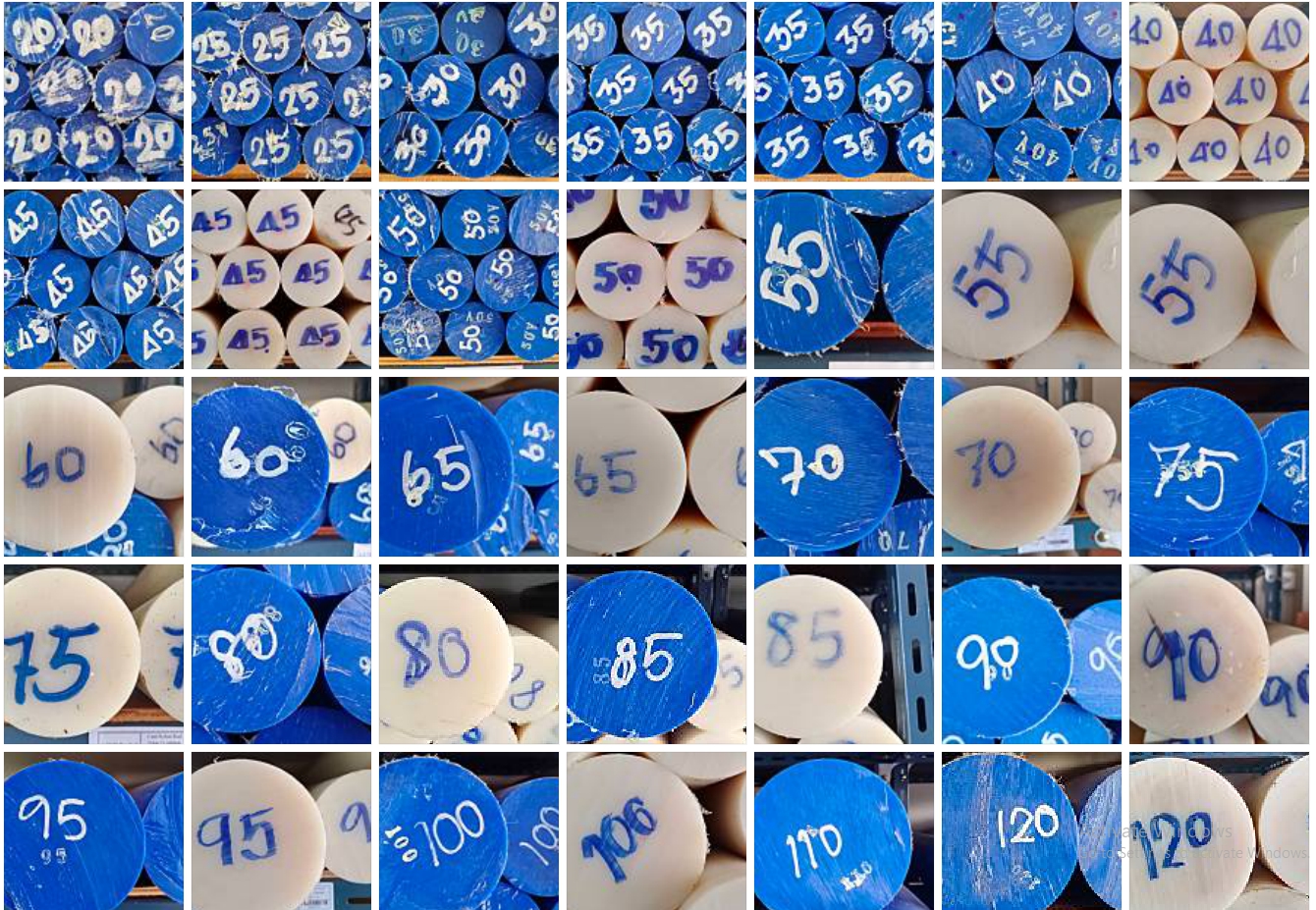 เอ็มซีบลู (MC Blue & MC Cast) ขนาด 35MM.*1,000MM. สีน้ำเงินและสีขาวขุ่น ...