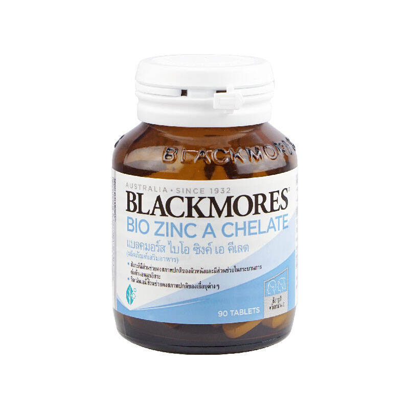 Blackmores Bio Zinc A Chelate (30Tabs /90 Tabs) แบลคมอร์ส ไบโอ ซิงค์ เอ ...