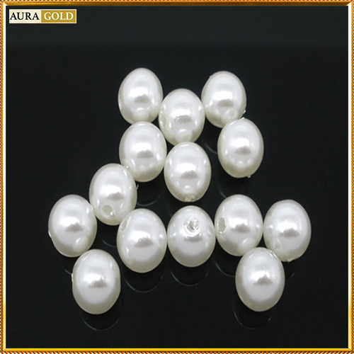 ถูก ดี????ลูกปัดไข่มุกเทียมขนาด 8 มม.มุกราคาถูก/1แพค/รหัสAG4124/บรรจุ ...