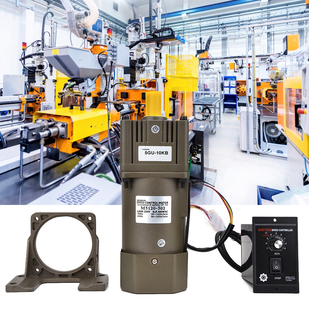 Single Phase Adjustable Speed Reversible Gear Motor with Gearbox ...