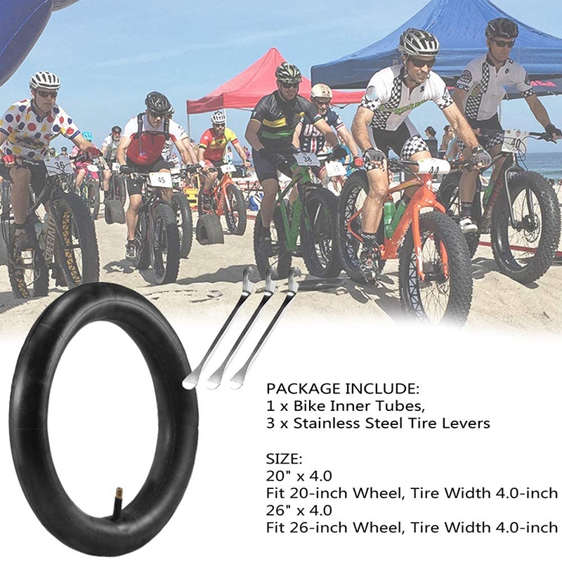 Snow Bike Beach Bike Tube with 3 Tire Levers,Bike Inner Tubes for Tire ...