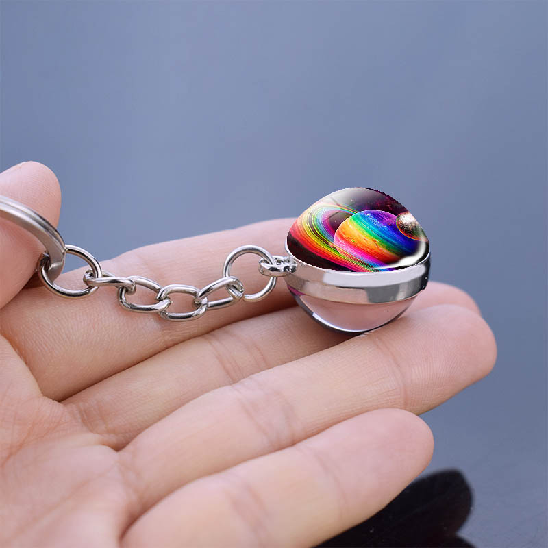 Univers Planet พวงกุญแจ Galaxy Nebula Space Key CHAIN Glass Ball ...