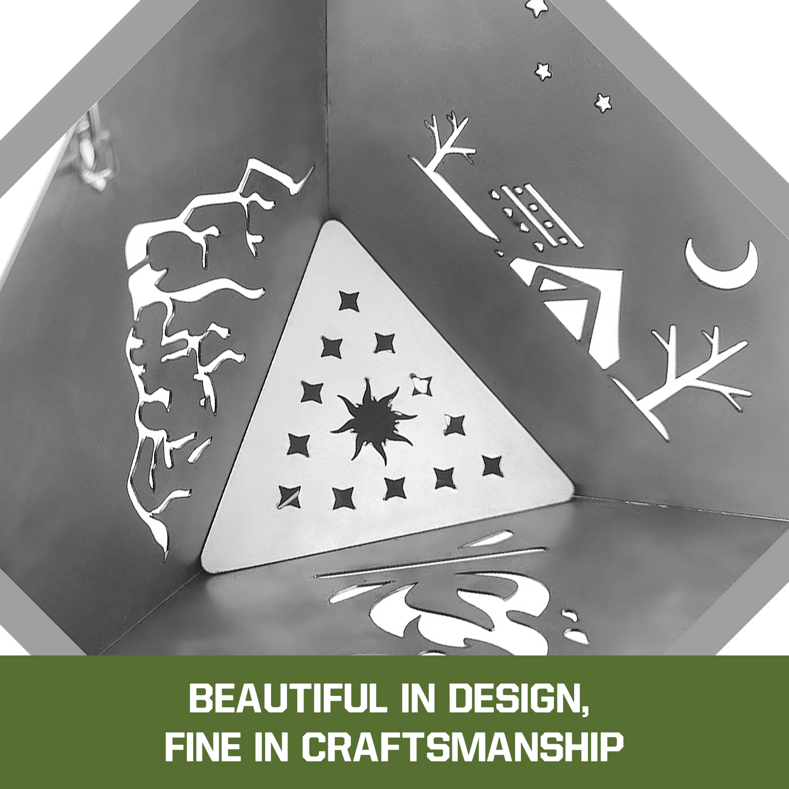 Outdoor Triangle Wood Burning Stove Portable Camp Fire Wood Stove ...