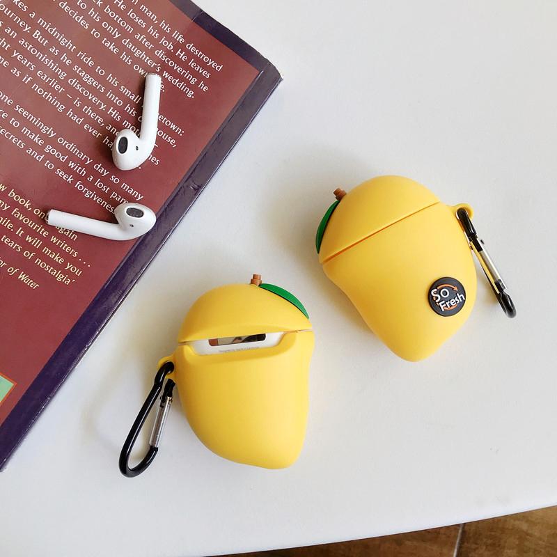 Cartoon Mango modeling Seilica gel cute earphone shell earphone Case ...
