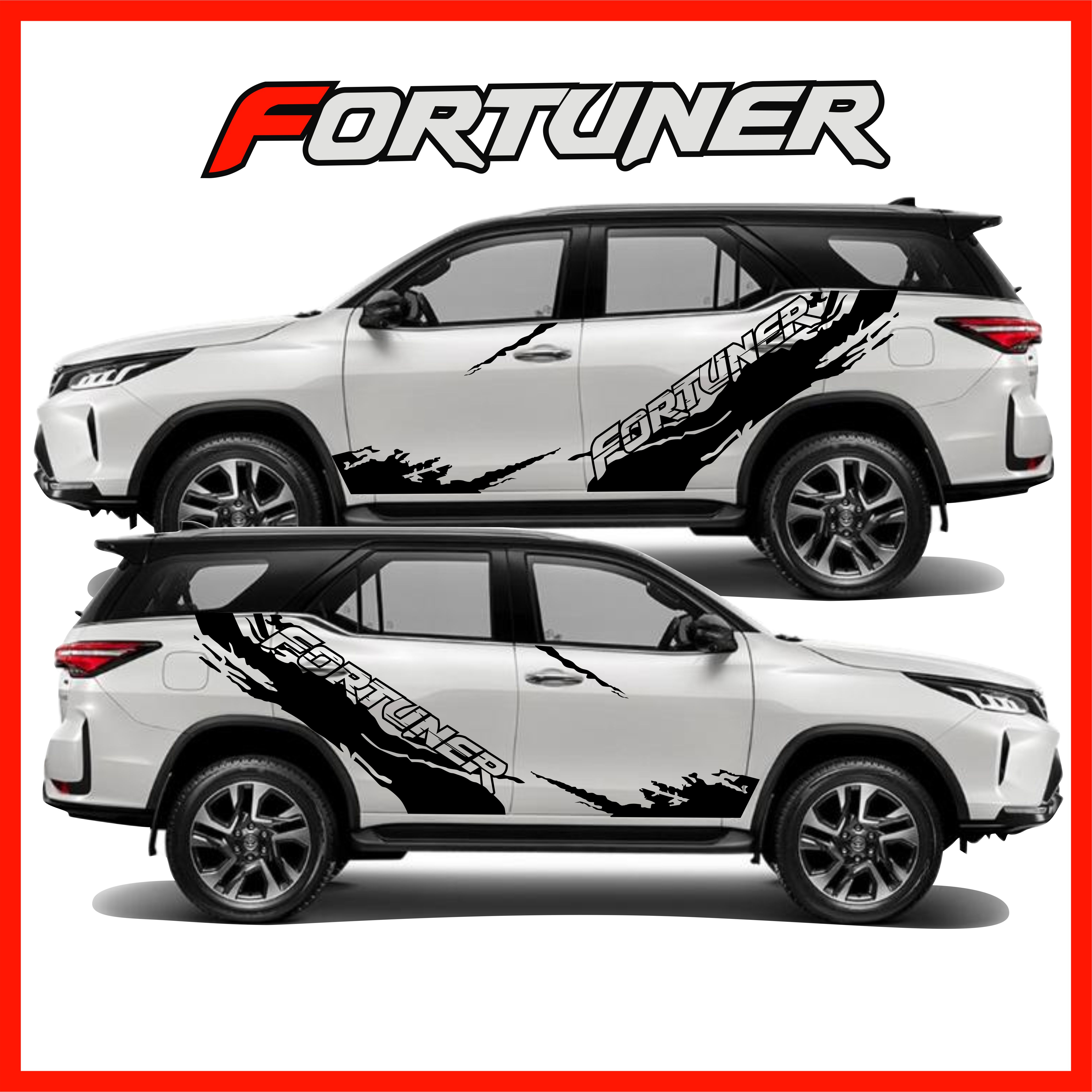TOYOTA Fortuner สติ๊กเกอร์แต่งลายโคลนชายประตูฟอร์จูนเนอร์ ชุดแต่ง ...